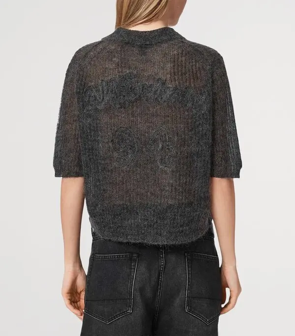 ALLSAINTS Mohair-blend Anabel Polo Top