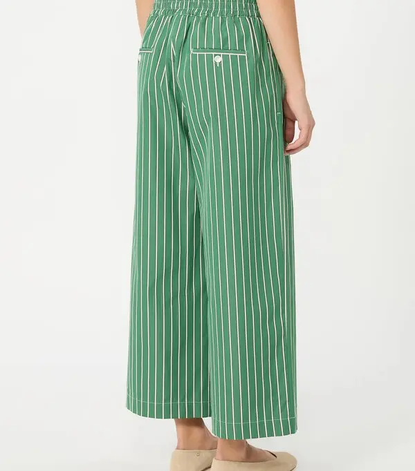Max Mara Cotton Striped Wide-leg Trousers