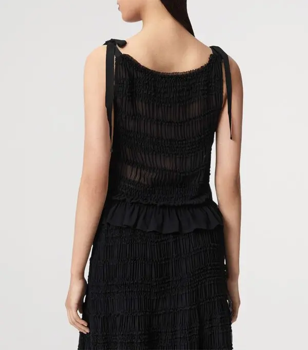 ALLSAINTS Shirred Lotus Top