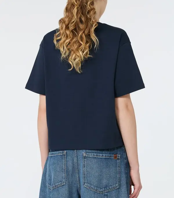 Max Mara Cotton Embroidered Flower T-shirt
