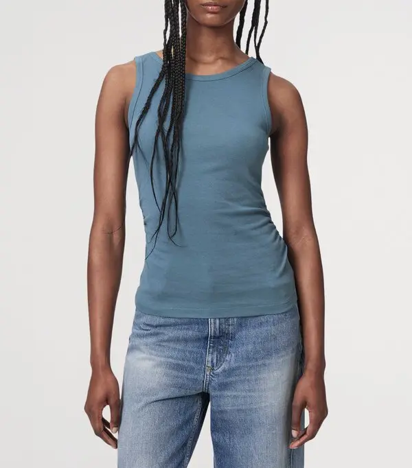 ALLSAINTS Ruched Katarina Tank Top - Blue