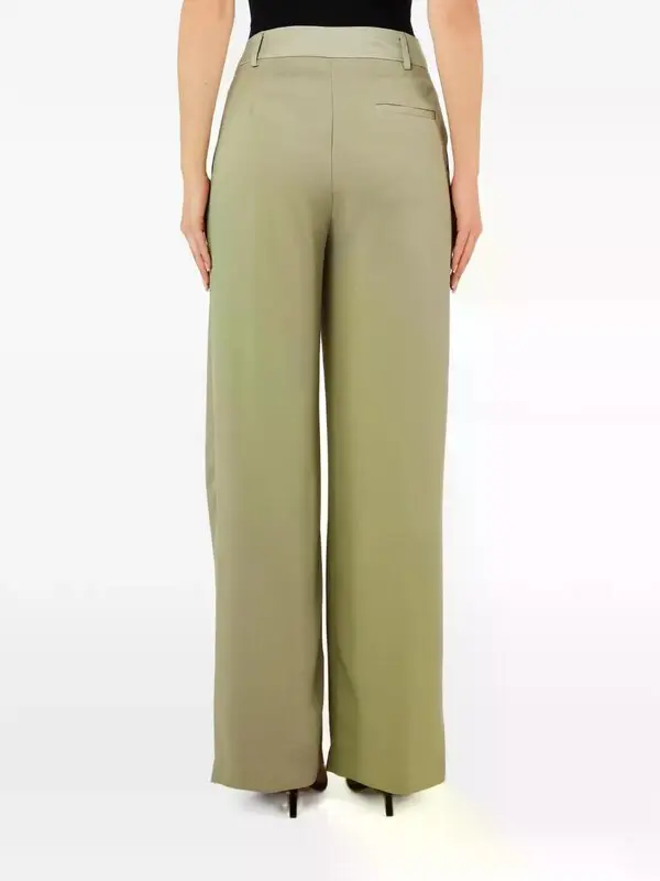 Liu Jo Pleated Satin-trim Palazzo Pants