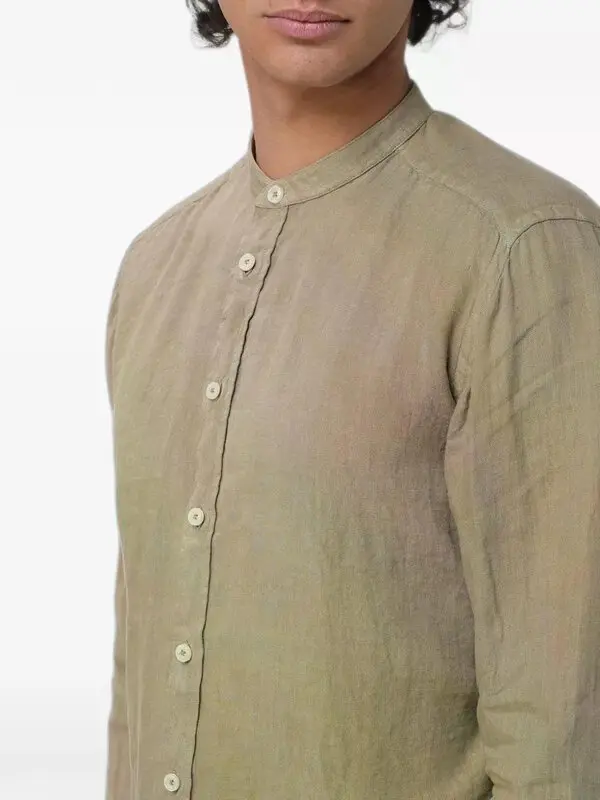 B.D.BAGGIES Band-collar Cotton Shirt