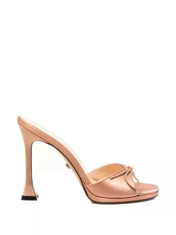 Mach & Mach Little Plateau Bow-detail Heeled Sandals - Brown