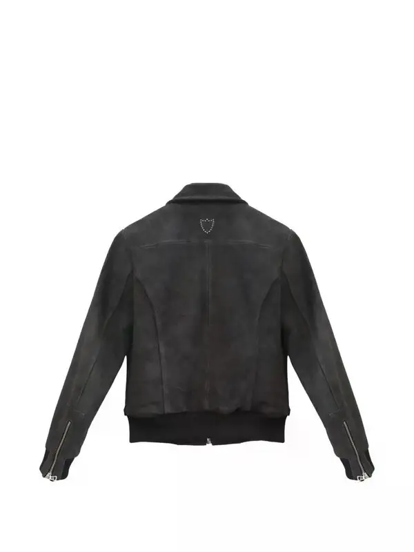 HTC LOS ANGELES Francisville Studded Suede Jacket - Grey