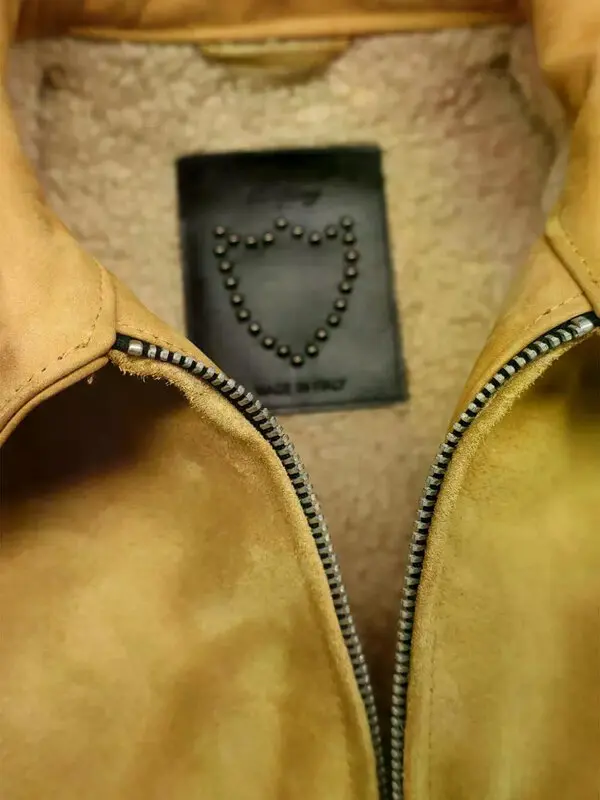 HTC LOS ANGELES Terry Logo-patch Suede Jacket
