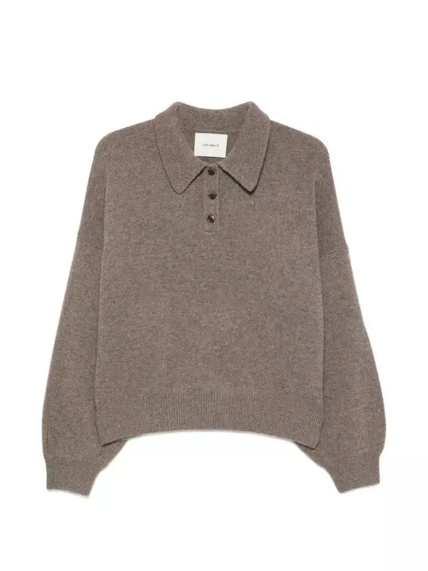 LISA YANG Button-fastening Polo Shirt - Brown