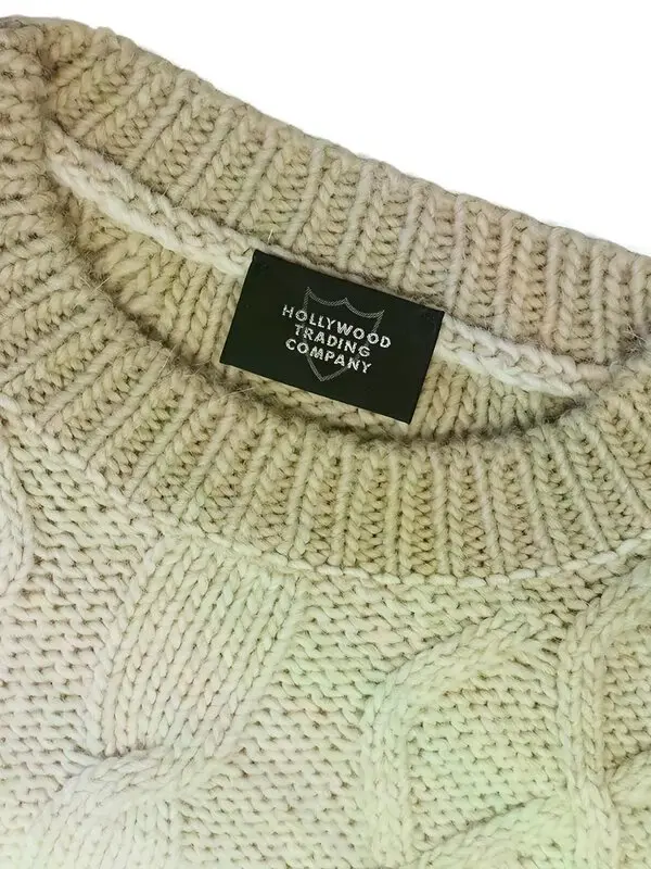 HTC LOS ANGELES Cable-knit Distressed Sweater