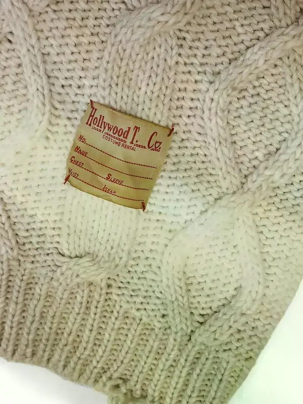 HTC LOS ANGELES Cable-knit Distressed Sweater