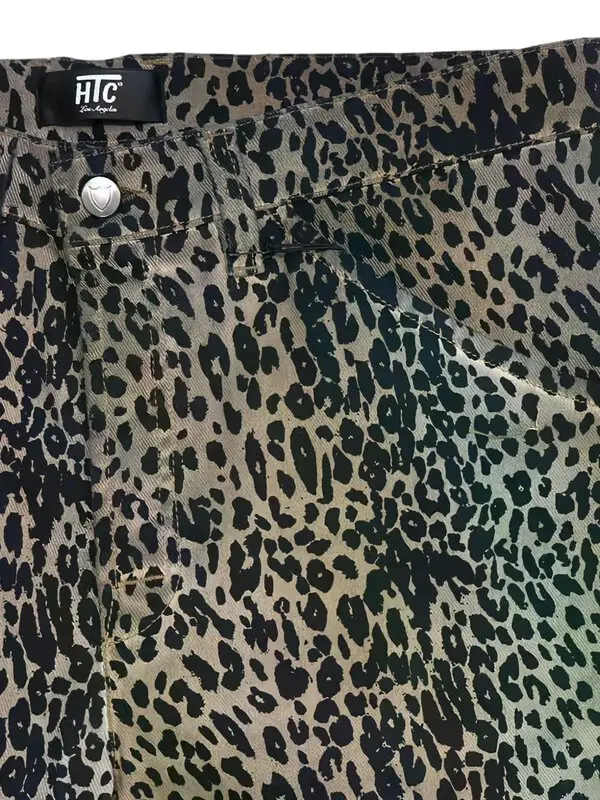HTC LOS ANGELES Leopard-print Loose-fit Jeans