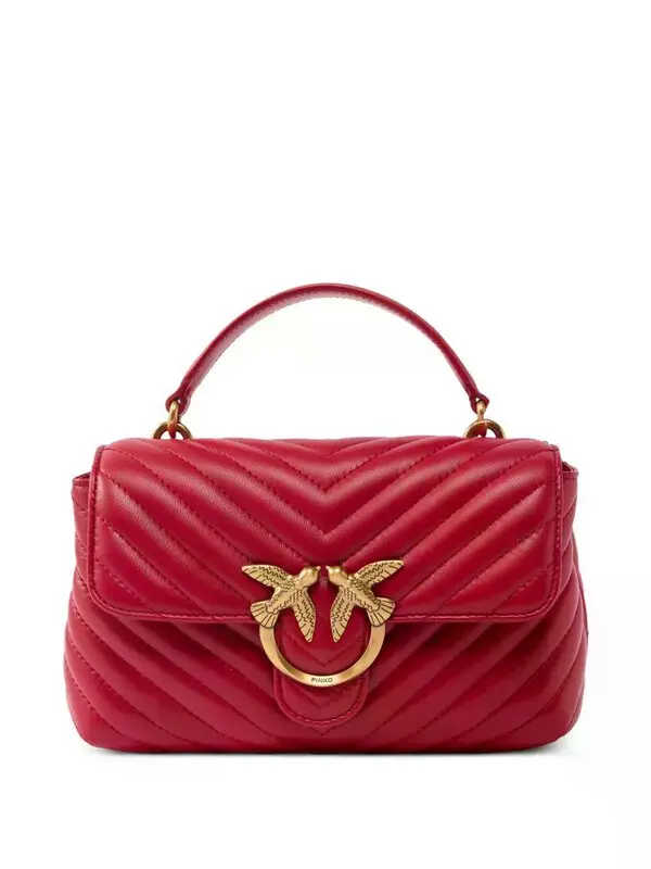 Pinko Love Birds Chevron-quilted Tote Bag - Red
