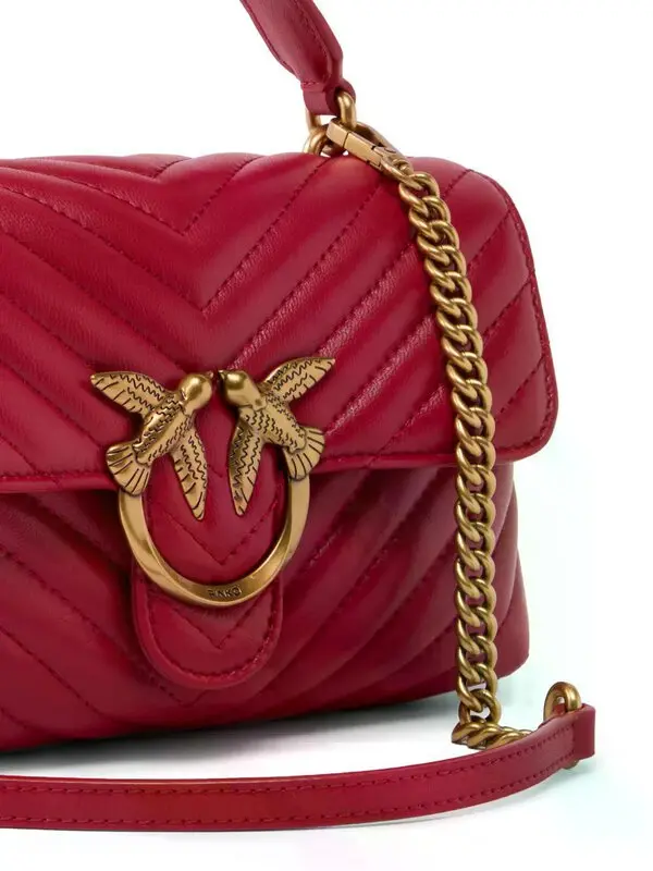 Pinko Love Birds Chevron-quilted Tote Bag