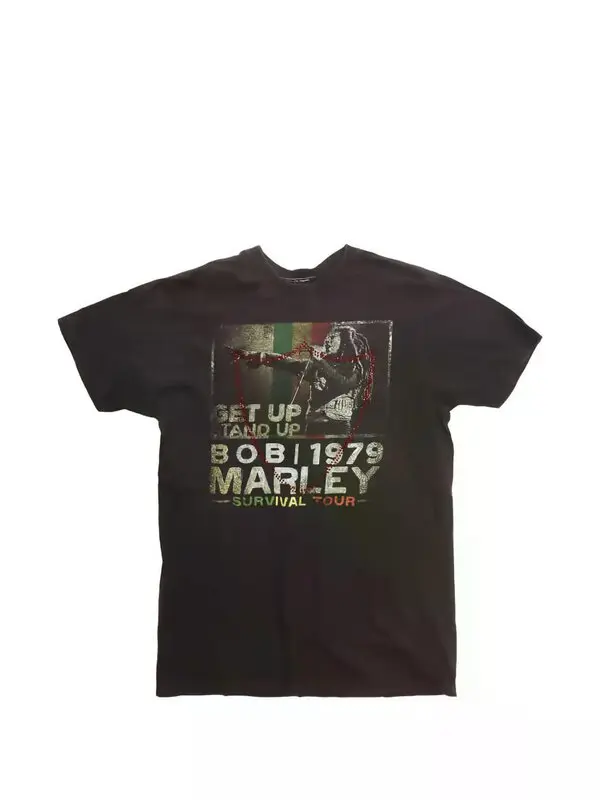 HTC LOS ANGELES Bob Marley-print Studded T-shirt - Black