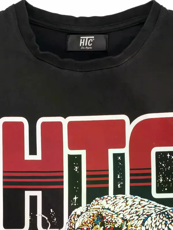 HTC LOS ANGELES Logo-print Cotton T-shirt - Black