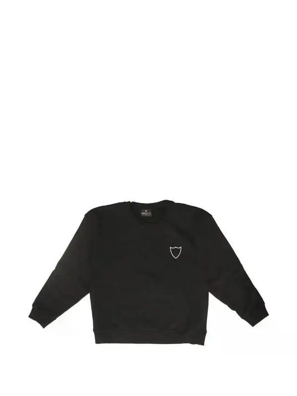HTC LOS ANGELES Logo-print Crew-neck Sweater - Black