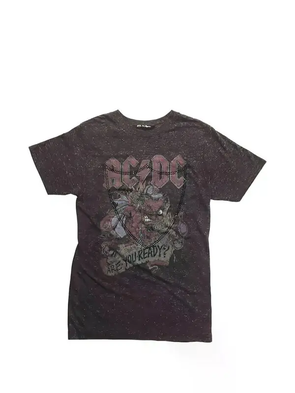 HTC LOS ANGELES Studded Graphic-print T-shirt - Grey