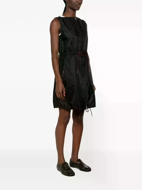 Prada Drawstring-waist Sleeveless Mini Dress