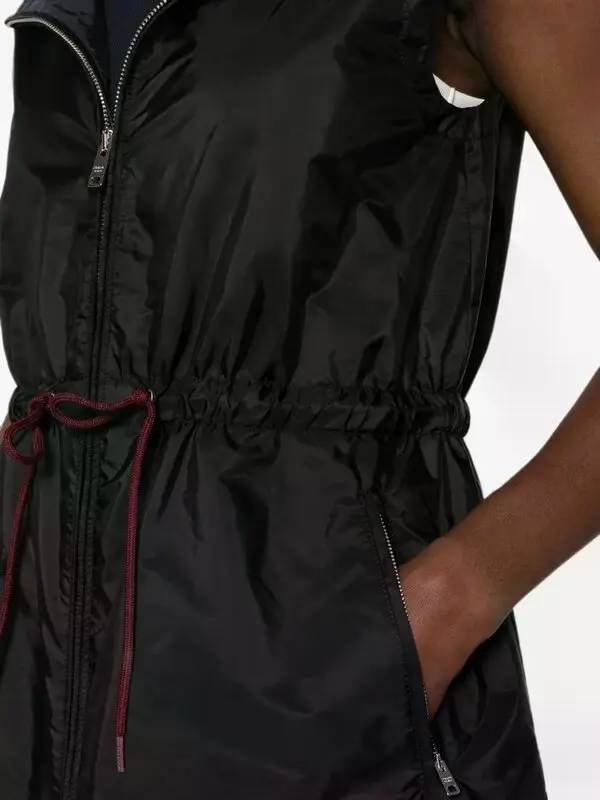 Prada Drawstring-waist Sleeveless Mini Dress