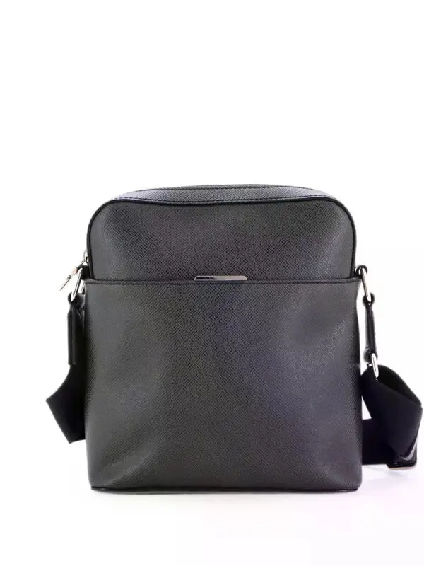 LOUIS VUITTON Anton Pochette Taiga Leather Crossbody Bag - Grey