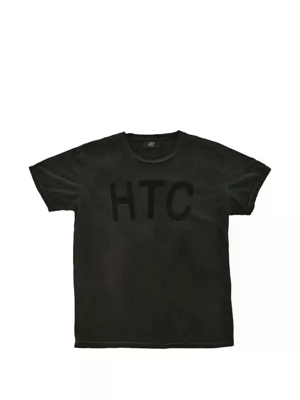 HTC LOS ANGELES Logo-print Faded T-shirt - Black