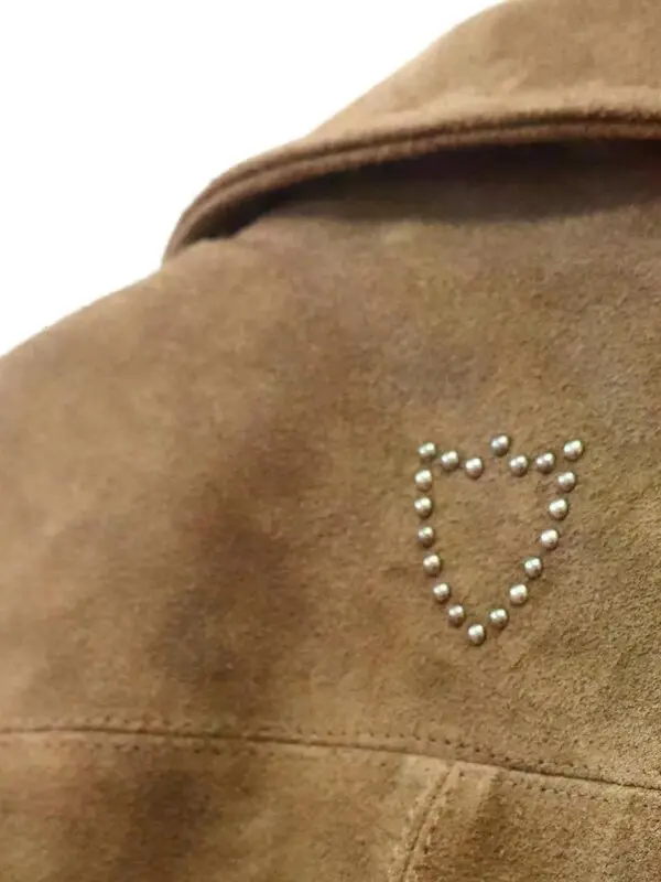 HTC LOS ANGELES Francisville Studded Suede Jacket - Brown