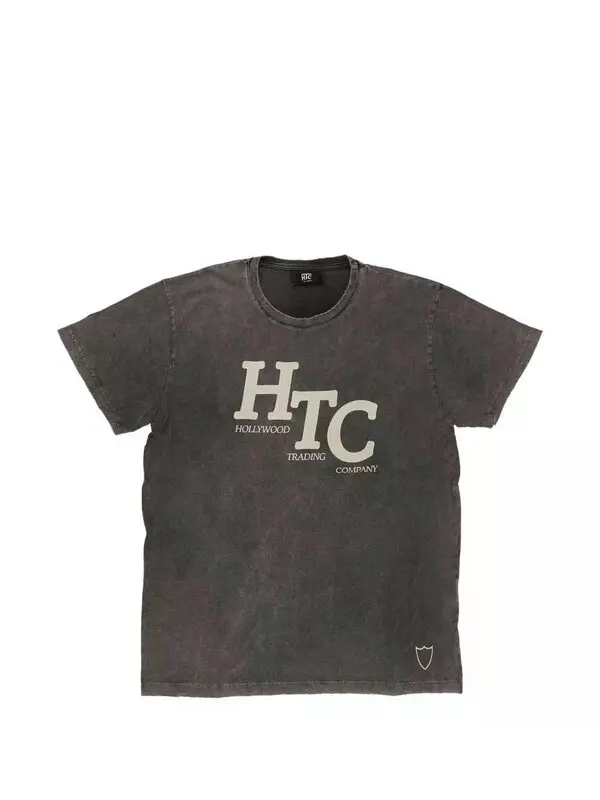 HTC LOS ANGELES Logo-print Distressed T-shirt - Grey