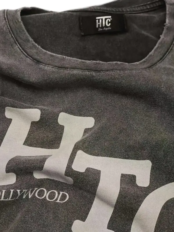 HTC LOS ANGELES Logo-print Distressed T-shirt