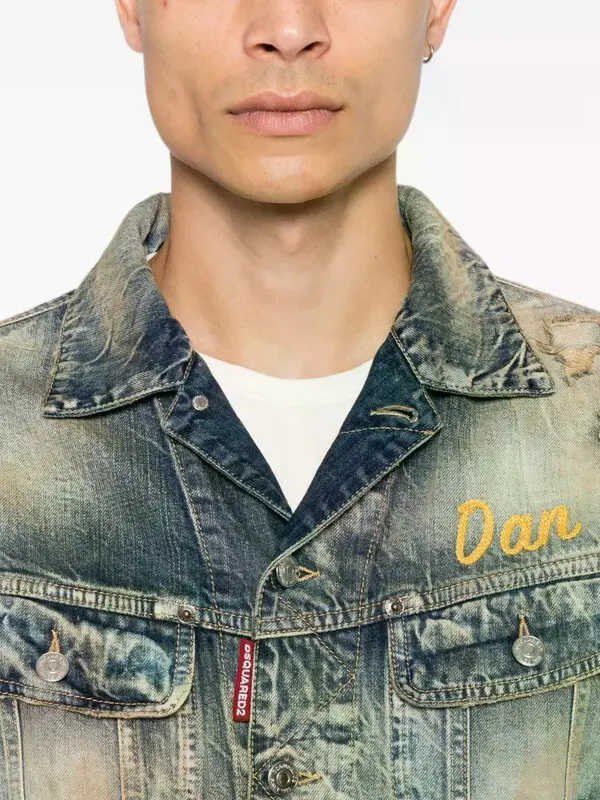 Dsquared2 Distressed Denim Jacket