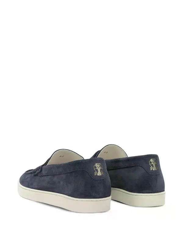 Brunello Cucinelli Suede Penny Loafers