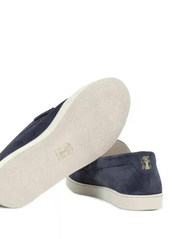 Brunello Cucinelli Suede Penny Loafers