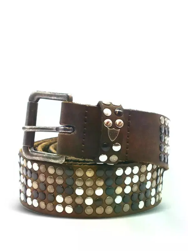HTC LOS ANGELES 5.000 Studs Leather Belt - Brown