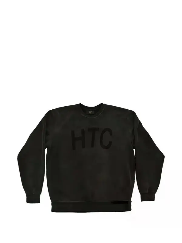 HTC LOS ANGELES Faded Logo-print Sweatshirt - Black