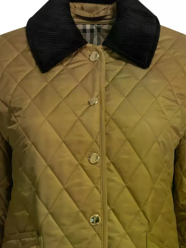 Burberry Diamond-quilted Corduroy-collar Jacket