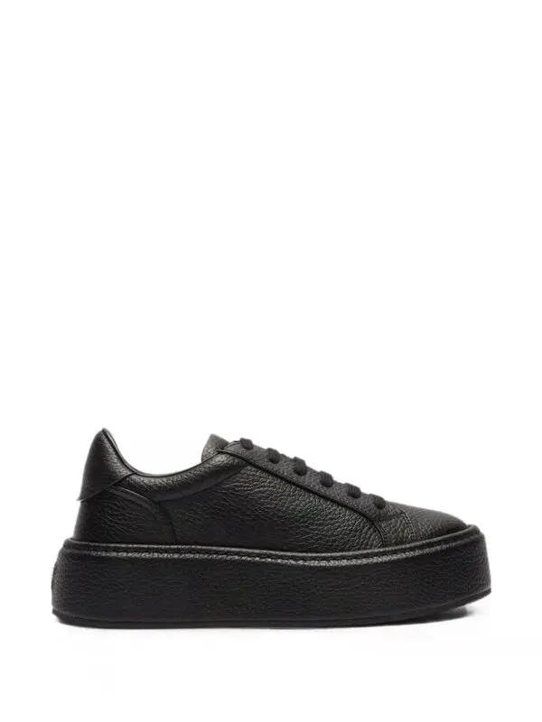 Casadei I-box Leather Sneakers - Black