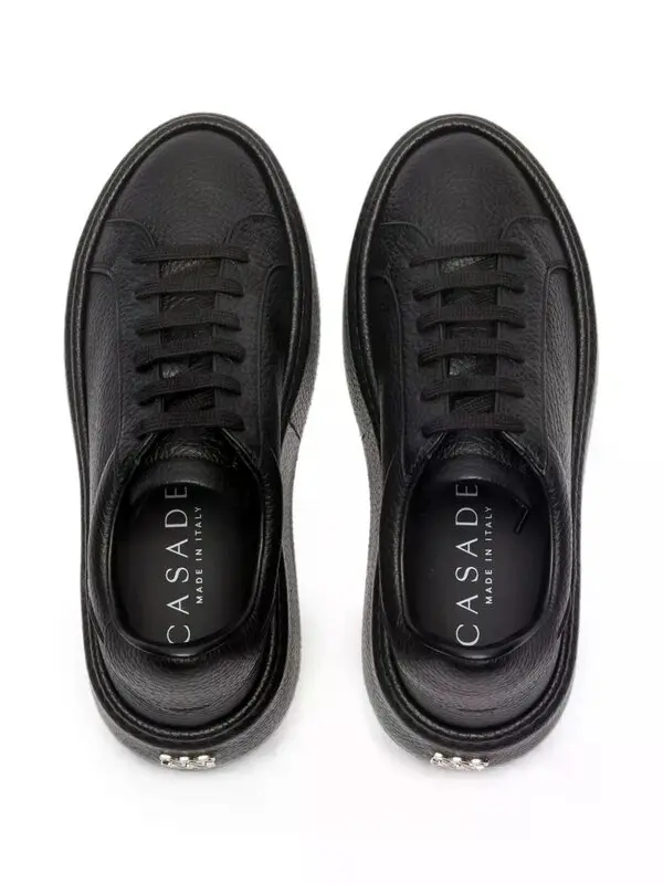 Casadei I-box Leather Sneakers - Black