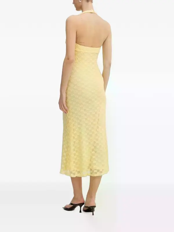 Bardot Mariko Floral-lace Halterneck Midi Dress