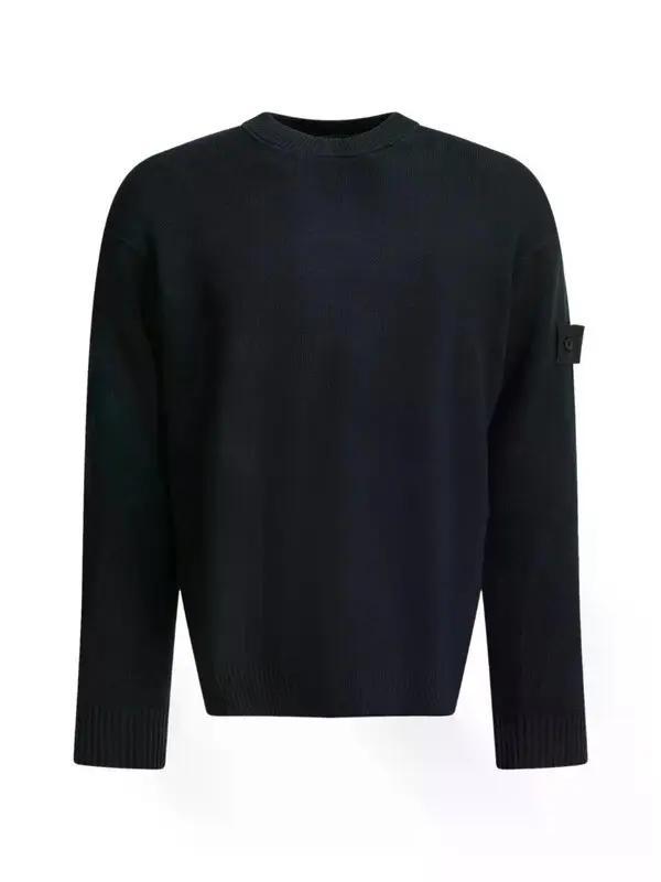 Stone Island Compass-patch Sweater - Black