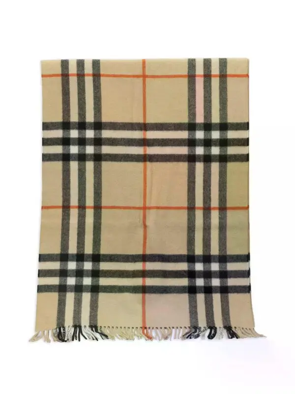 Burberry Check-print Fringed Scarf - Neutrals