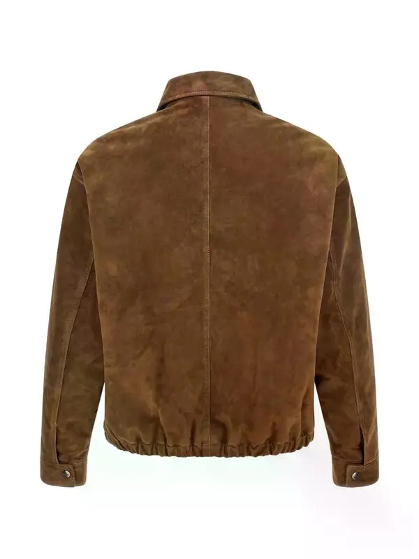 GIORGIO BRATO Suede Shirt-collar Jacket - Brown
