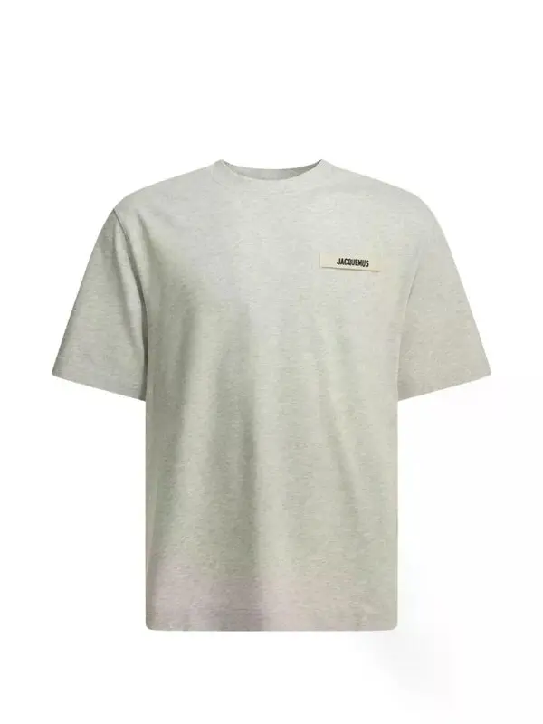 Jacquemus Logo-patch Cotton T-shirt - Grey
