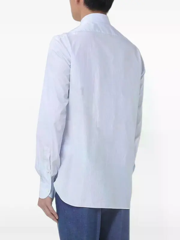 LUIGI BORRELLI Vertical-stripe Cotton Shirt