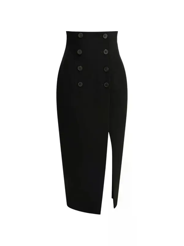 Khaite Luiza Slit-detail Midi Skirt
