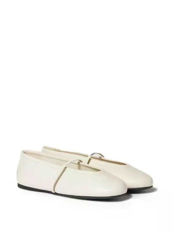Miu Miu Leather Ballet Flats - Neutrals