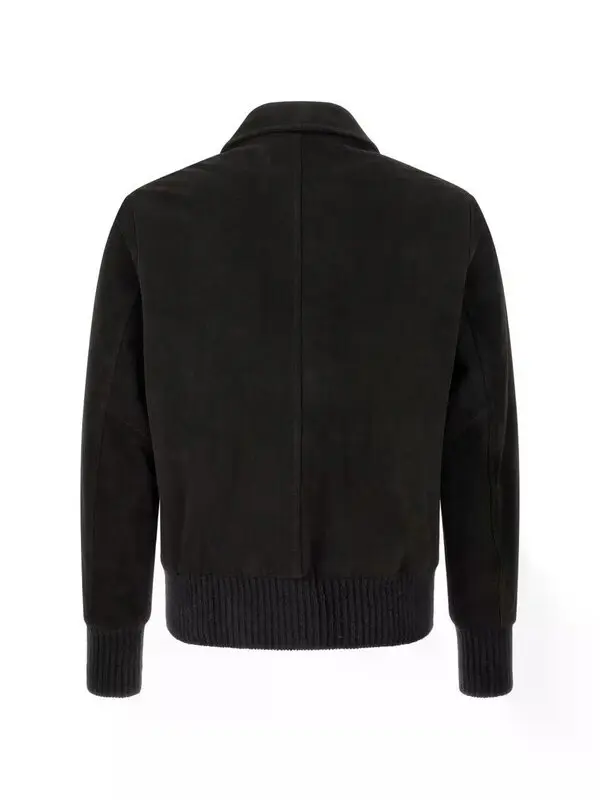GIORGIO BRATO Suede-finish Zip-up Jacket
