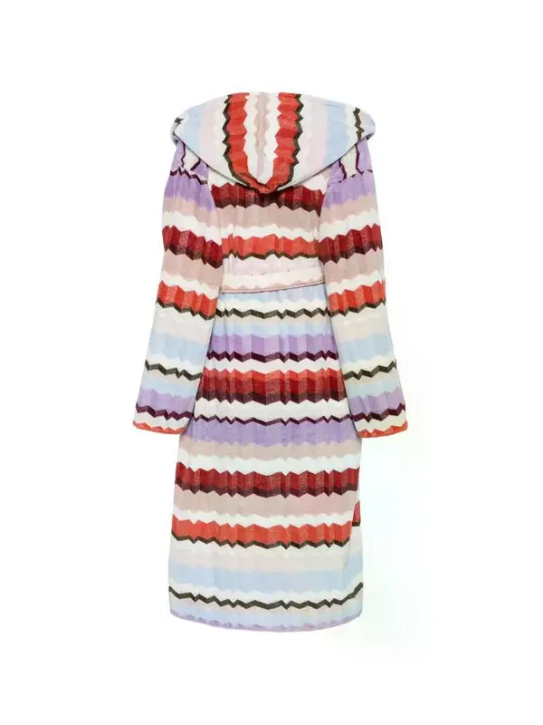 Missoni Zigzag-pattern Hooded Cotton Bathrobe