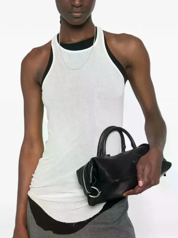 MARGESHERWOOD Logo-embossed Leather Tote Bag - Black