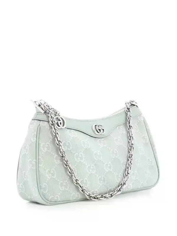 Gucci Ophidia Zip Pochette Gg Denim Small Shoulder Bag