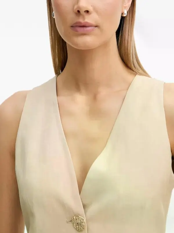GAUDI Button-fastening Sleeveless V-neck Top