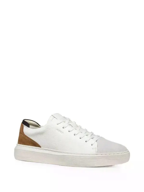 Geox U Deiven Leather Sneakers - White