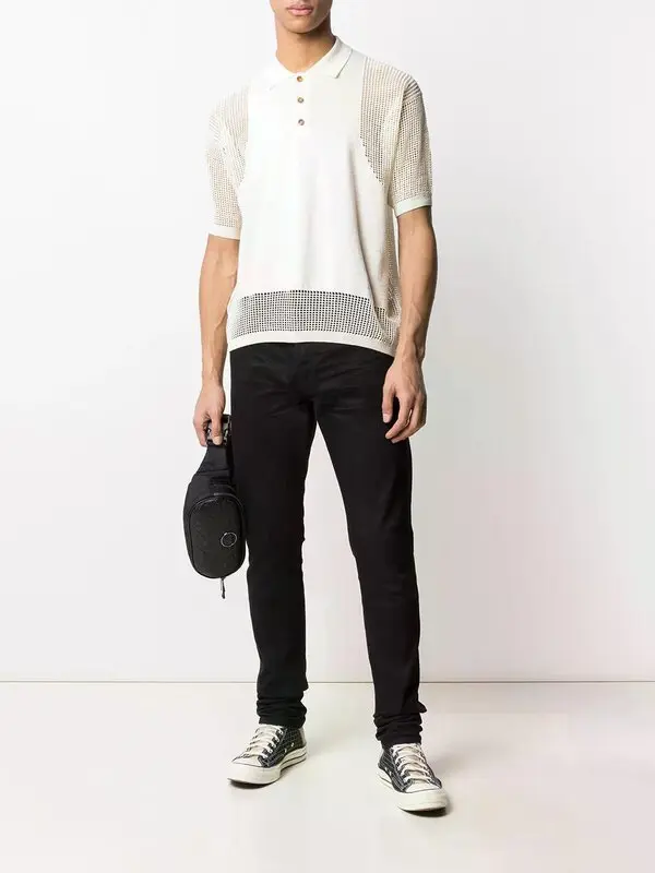 Dsquared2 Mesh-insert Short Sleeved Polo Shirt